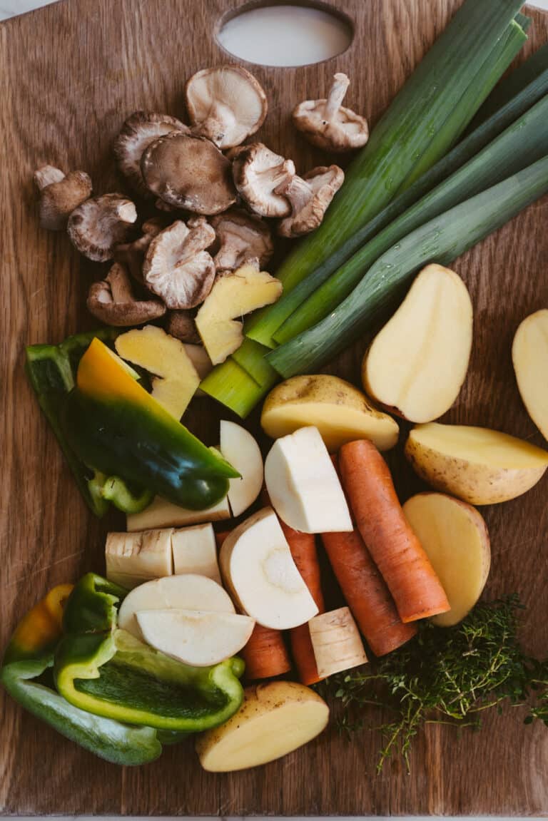 Easy Vegetable Broth – Kitchen Julie